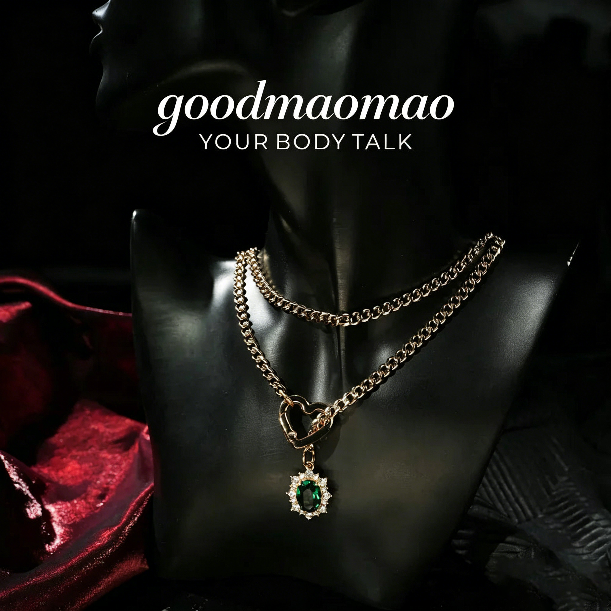 Golden Silence | Layered Titanium Steel Y-Necklace - GoodMaoMao